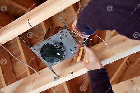 Installing Light Box stock photo. Image of carpenter, construction - 535892