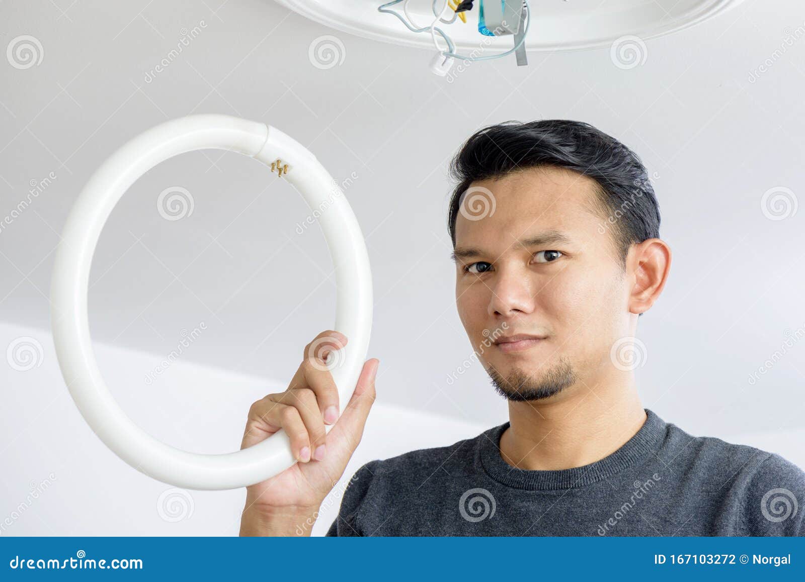 Installing light bulb stock photo. Image of electric - 167103272