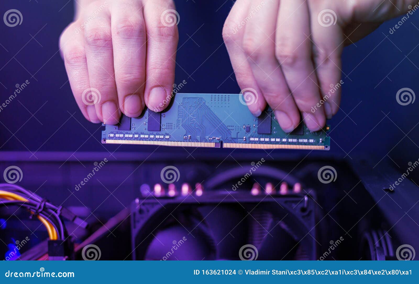 Installing a Memory Module in Your Computer. a Simple Module for a ...