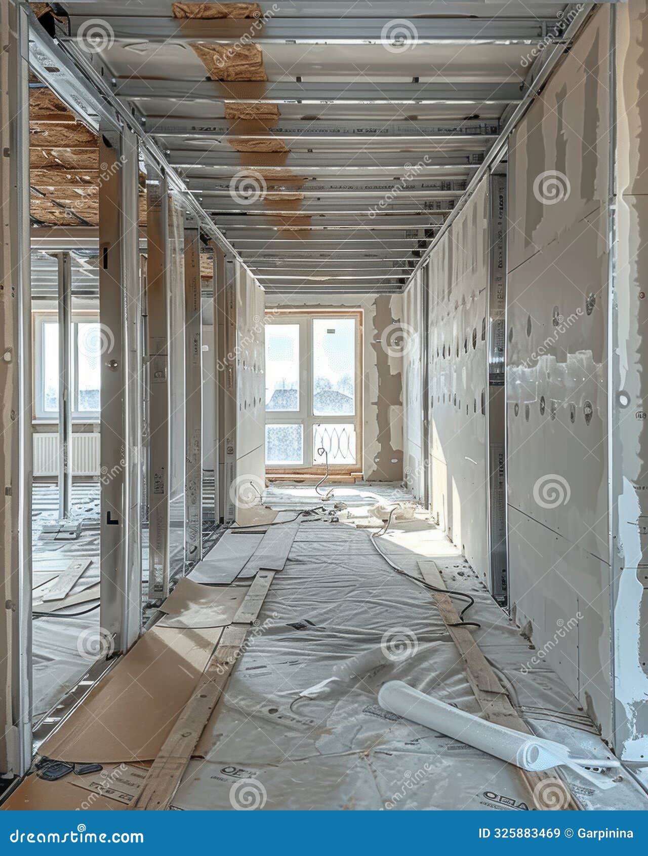 Installing Metal Frames and Drywall for Gypsum Walls: Construction and ...
