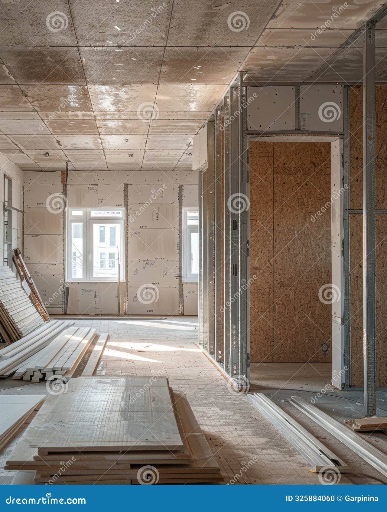 Installing Metal Frames and Drywall for Gypsum Walls: Construction and ...