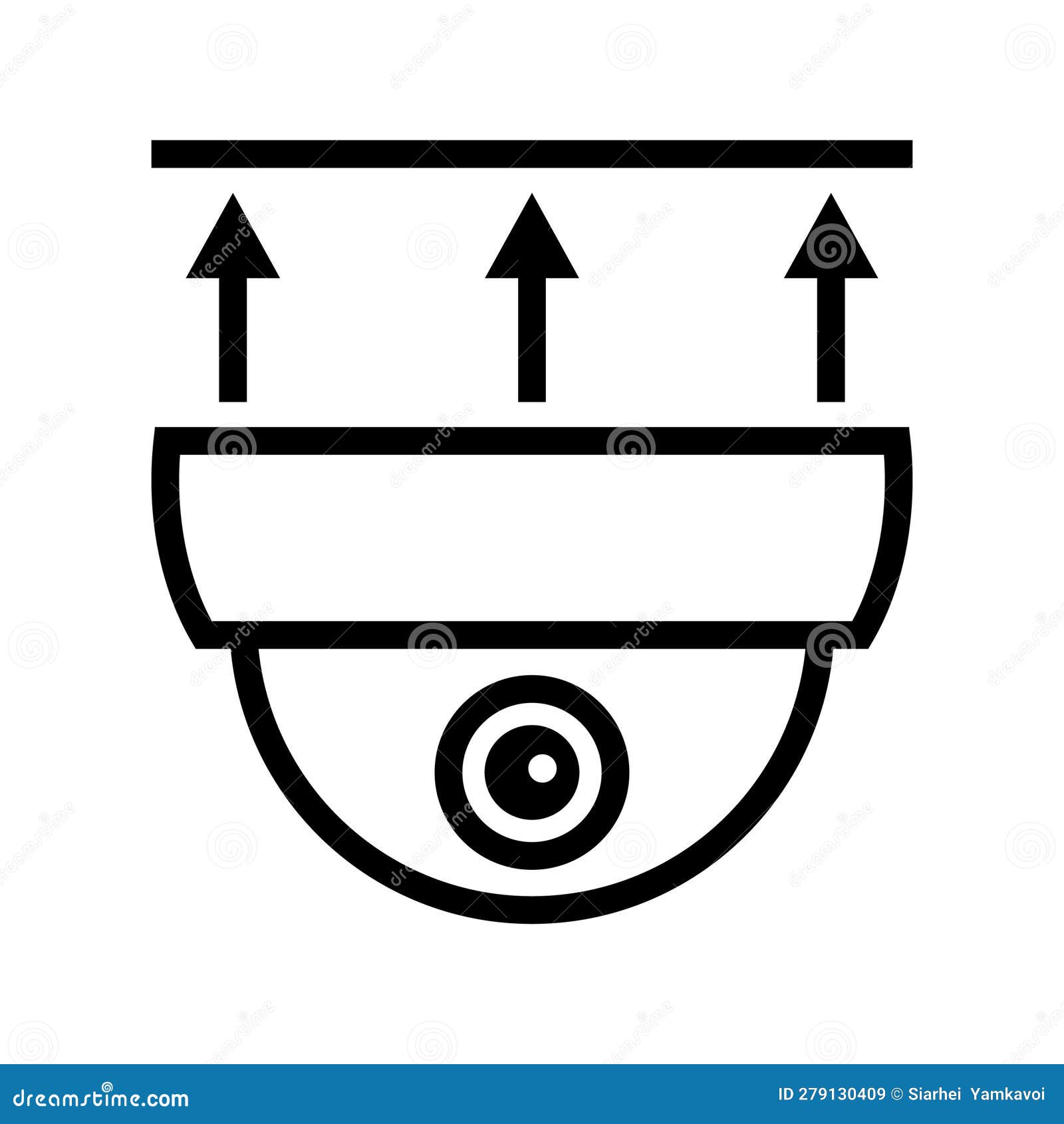 Installing and Mounting Cctv or Surveillance Camera. Vector Simple Icon ...