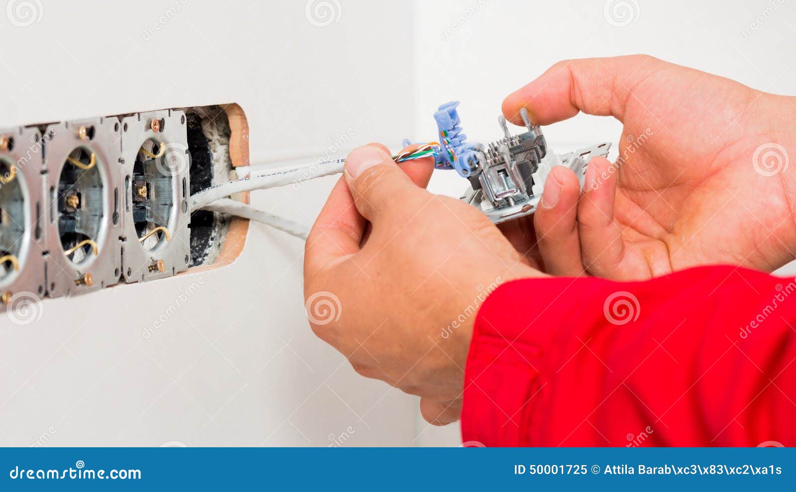 Installing Multiple Socket stock image. Image of mount - 50001725