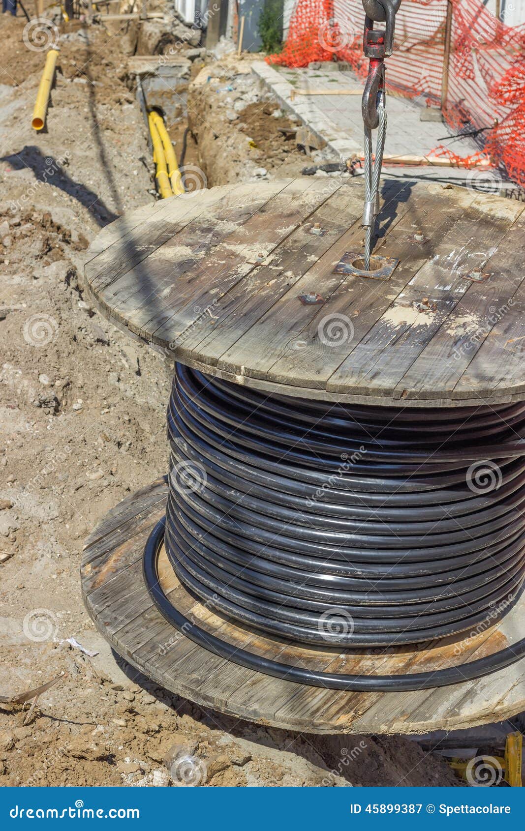 Installing New Ground Infrastructure Stock Image - Image of conductvity ...
