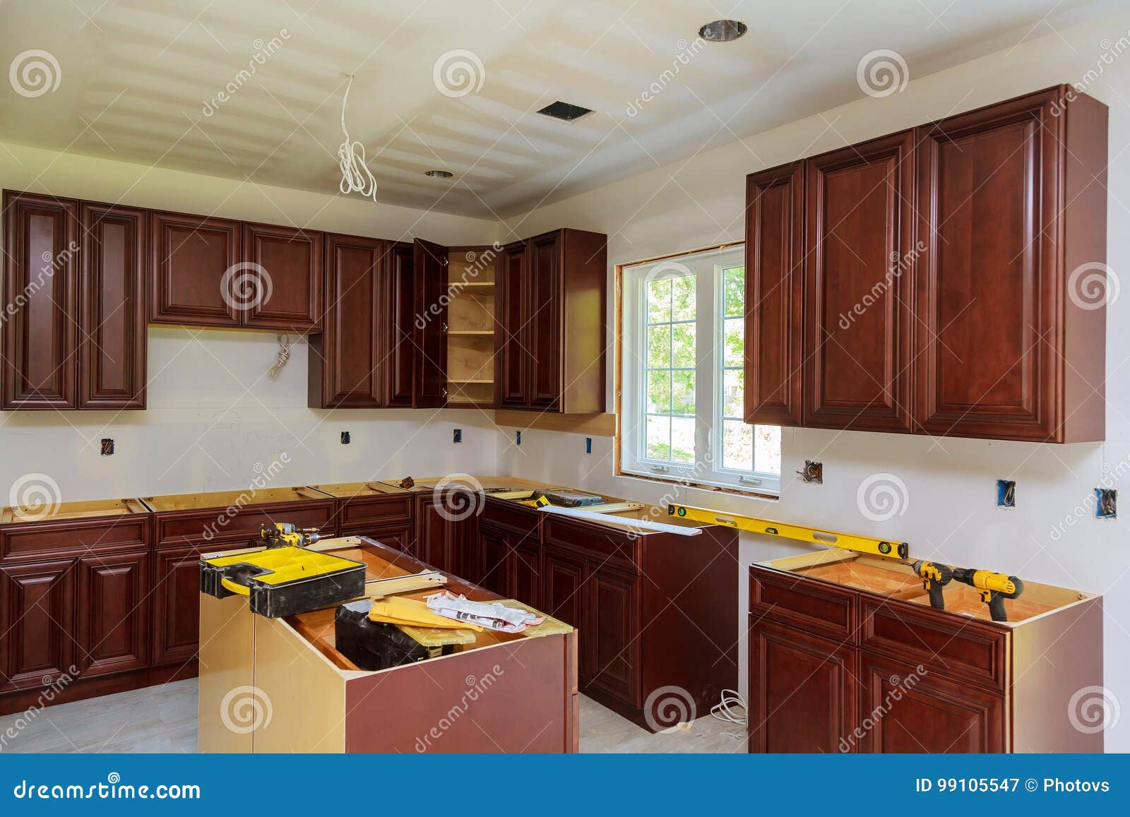 Installing New Induction Hob in Modern Kitchen Stock Image - Image of ...