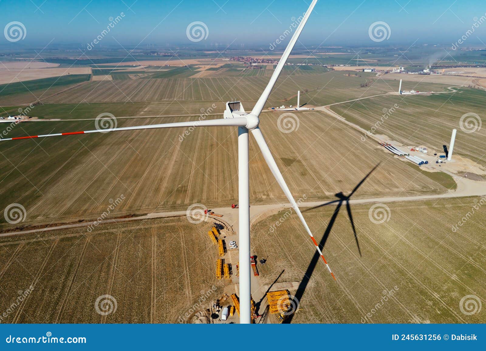 Assembling Tower Crane Using A Mobile Crane. Royalty-Free Stock Photo ...