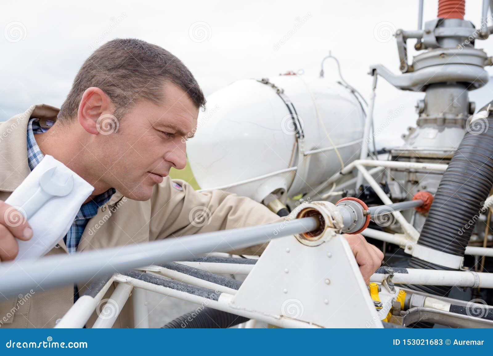 Installing Pipe Installation at Construction Site Stock Image - Image ...