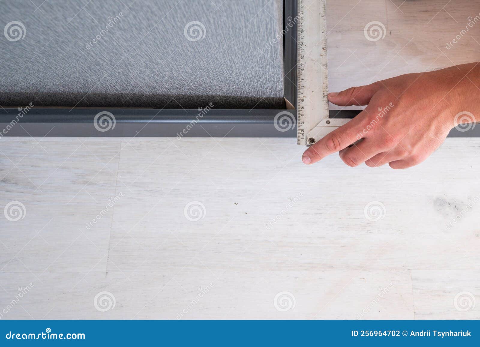 Installing a Plinth in the Room, Measuring the Required Length Using a ...