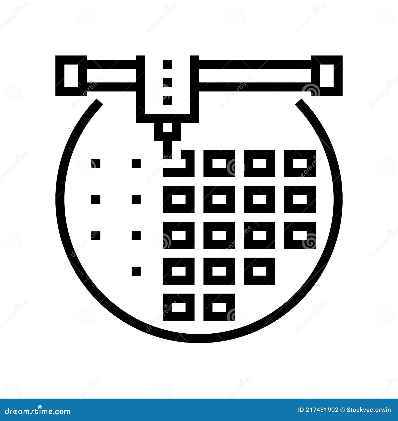 Installing Semiconductor on Board Line Icon Vector Illustration Stock ...