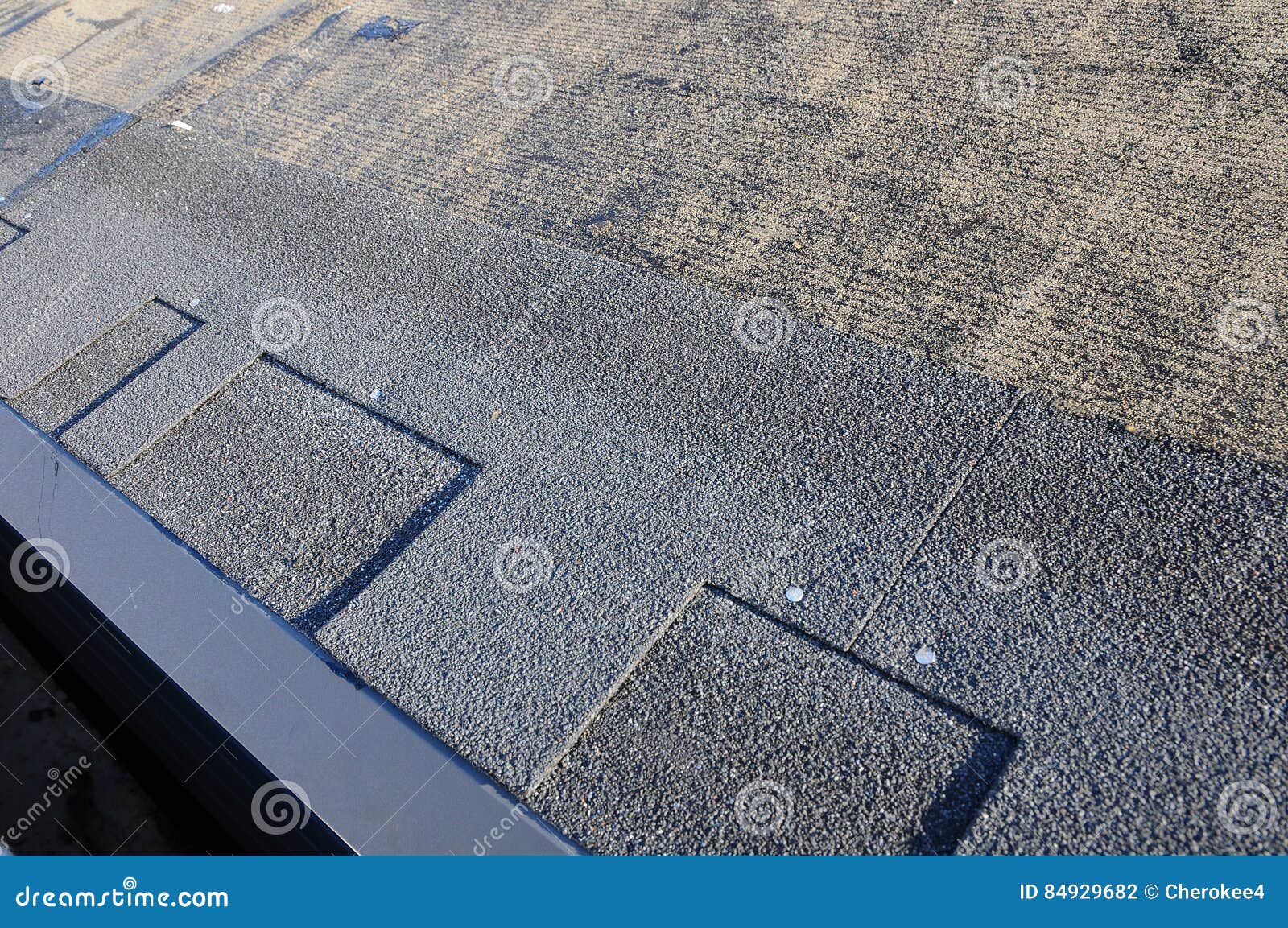 Installing Shingles. Installing Bitumen Roof Shingles. Royalty-Free ...