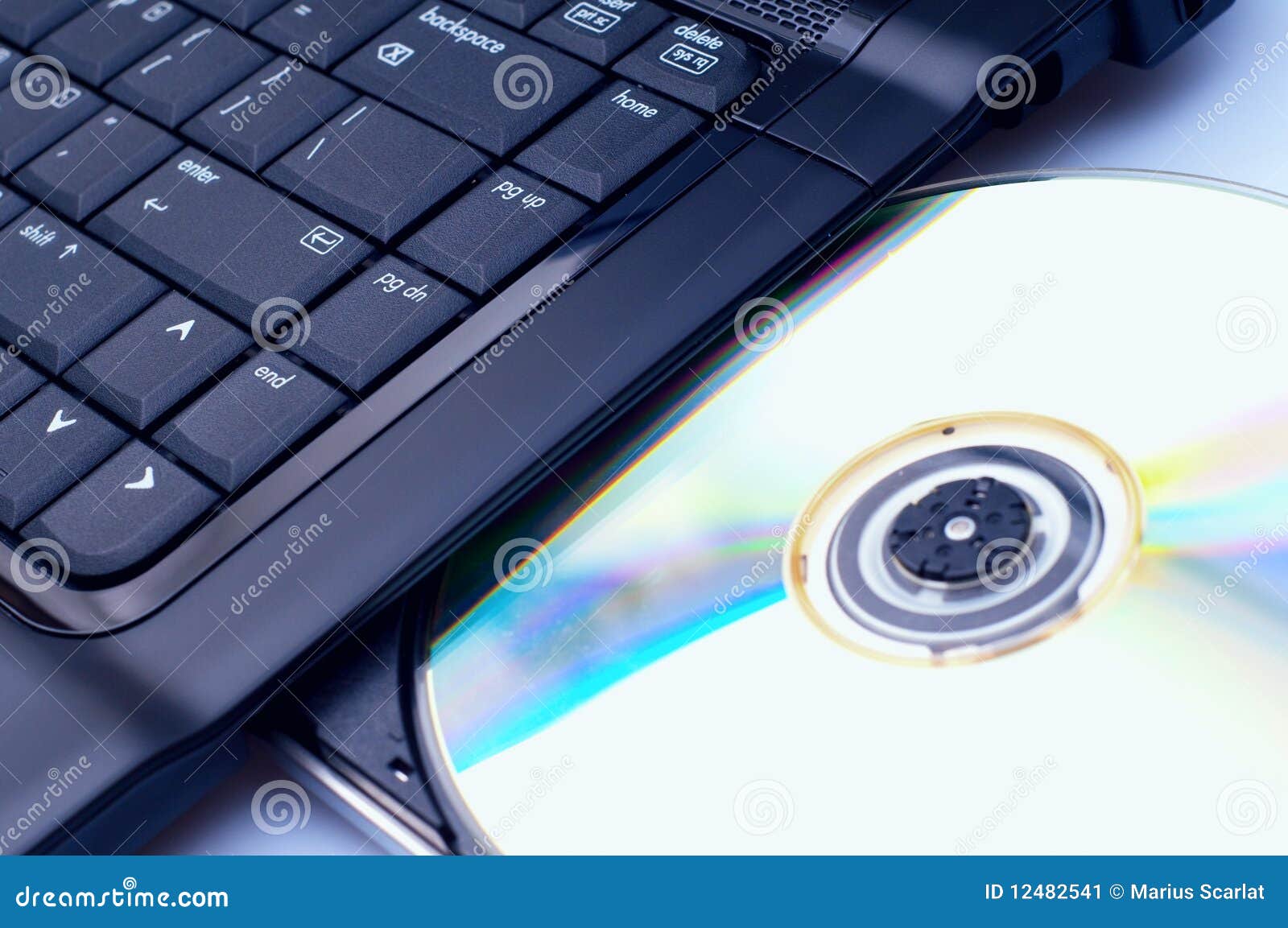 Installing Software into a Notebook Stock Image - Image of compact ...