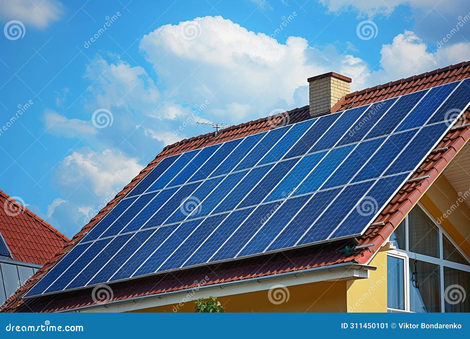 Installing a solar panel stock image. Image of grid - 311450101