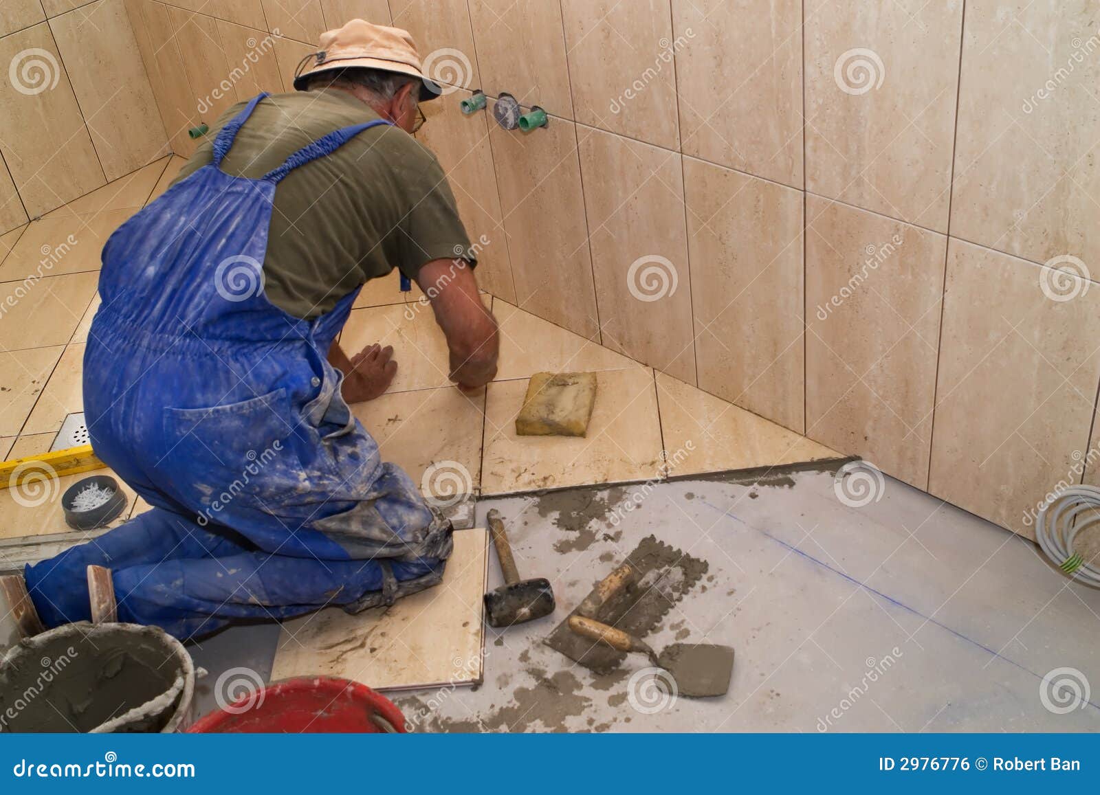 Installing tiles stock photo. Image of classic, connection - 2976776