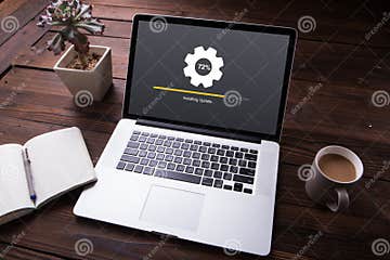 Installing Update Process with Gearbox Percentage Progress and Loading ...