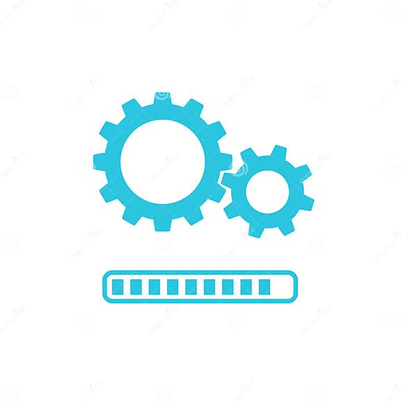 Installing Updates Icon. Isolated on White Backghround Stock ...