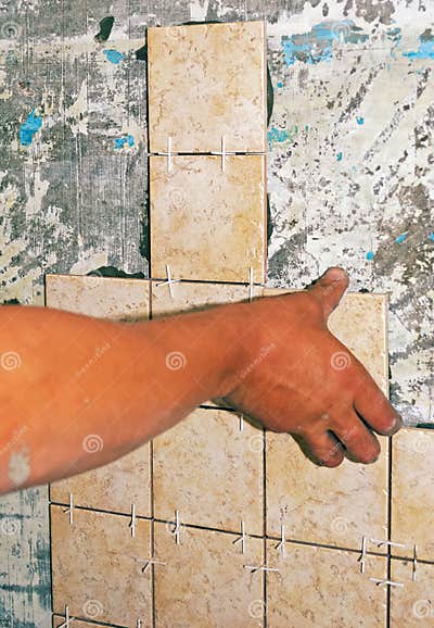 Installs ceramic tiles stock photo. Image of house, collar - 5719282