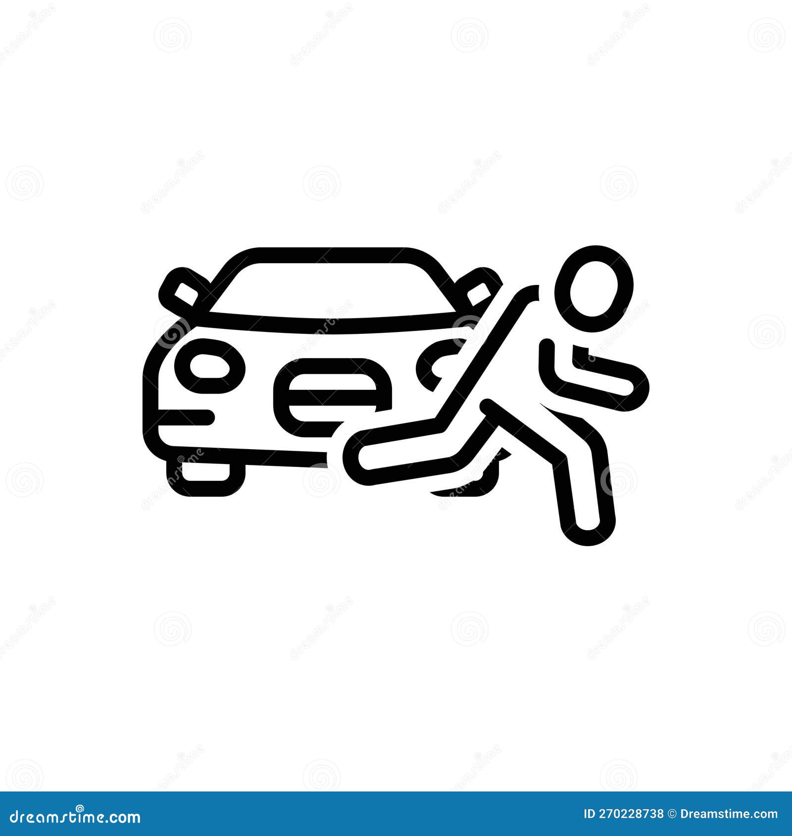 Black Line Icon for Instance, Example and Accident Stock Vector ...