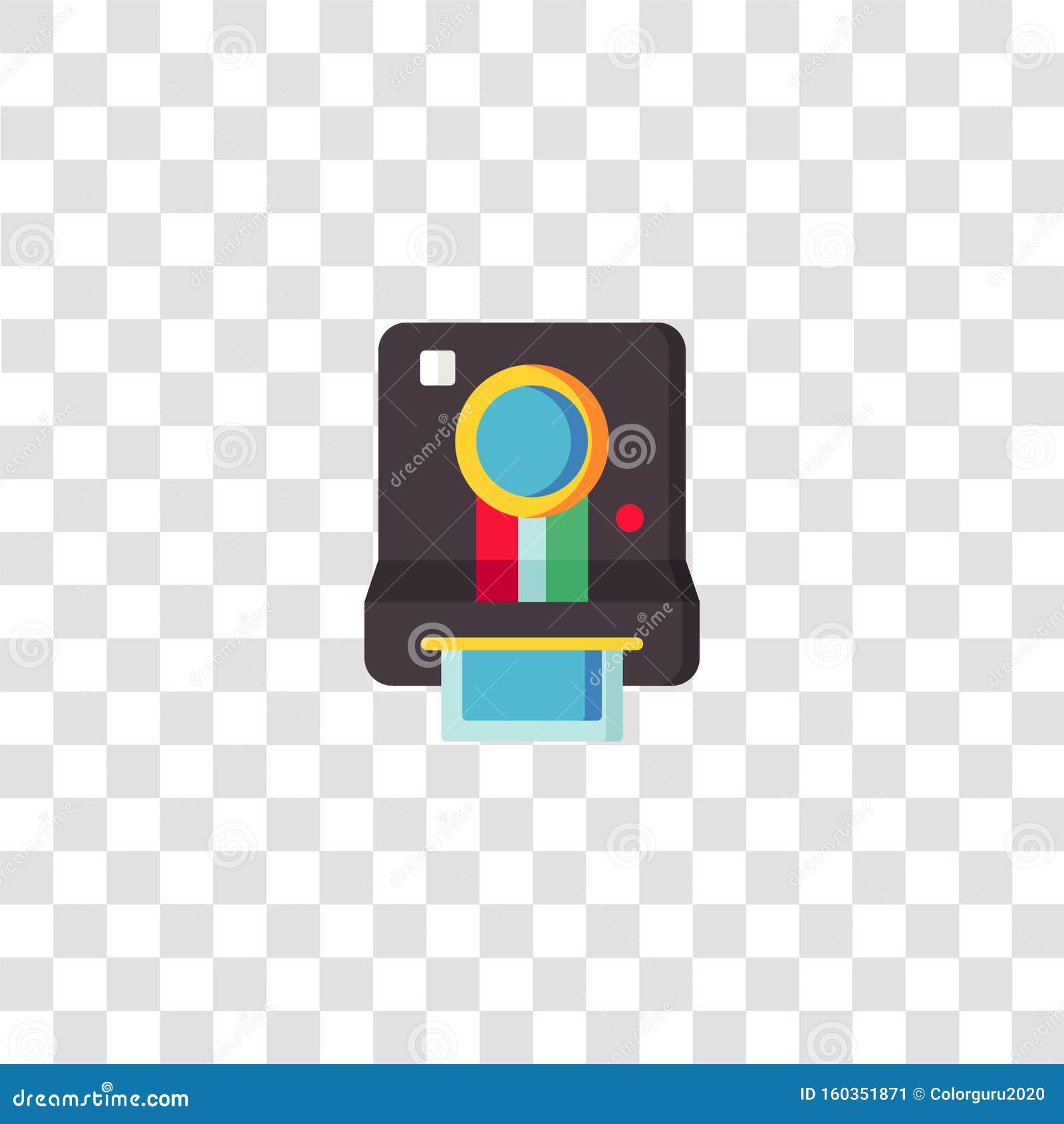 Instant Camera Icon Sign and Symbol. Instant Camera Color Icon for ...