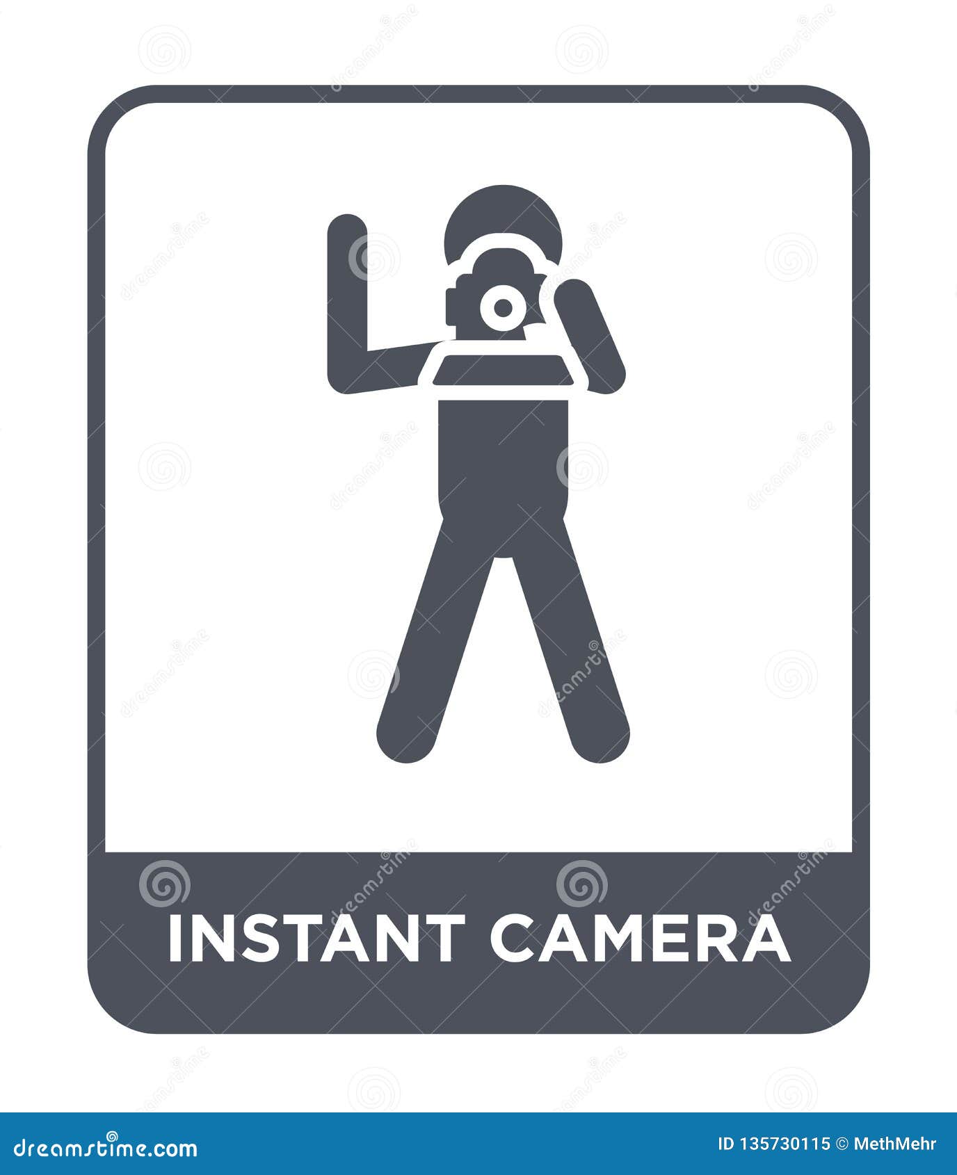 Instant Camera Icon in Trendy Design Style. Instant Camera Icon ...
