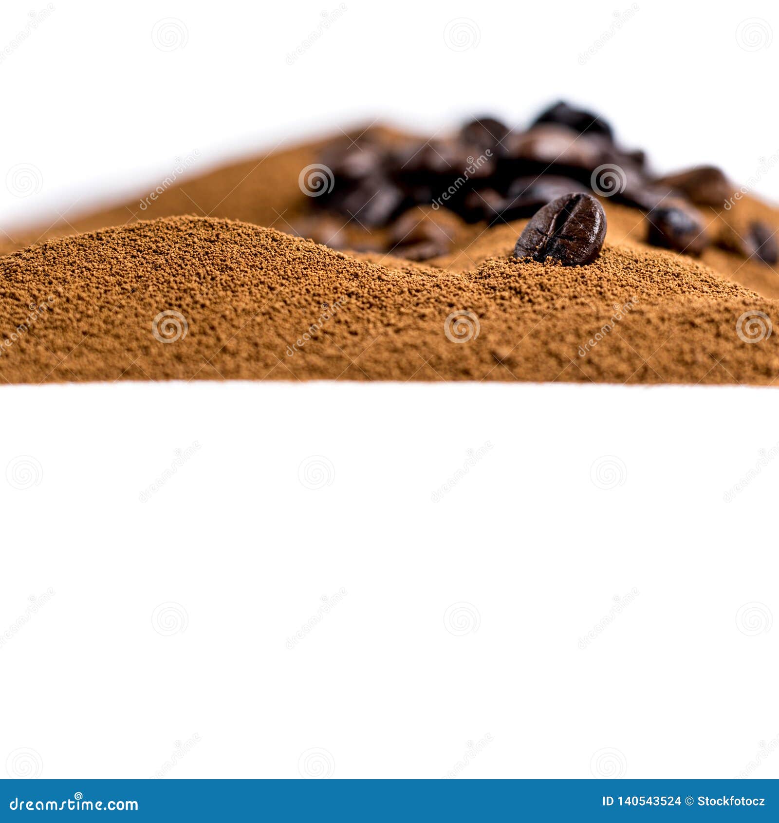 Instant Coffee with Coffee Beans Stock Photo - Image of brown, espresso ...
