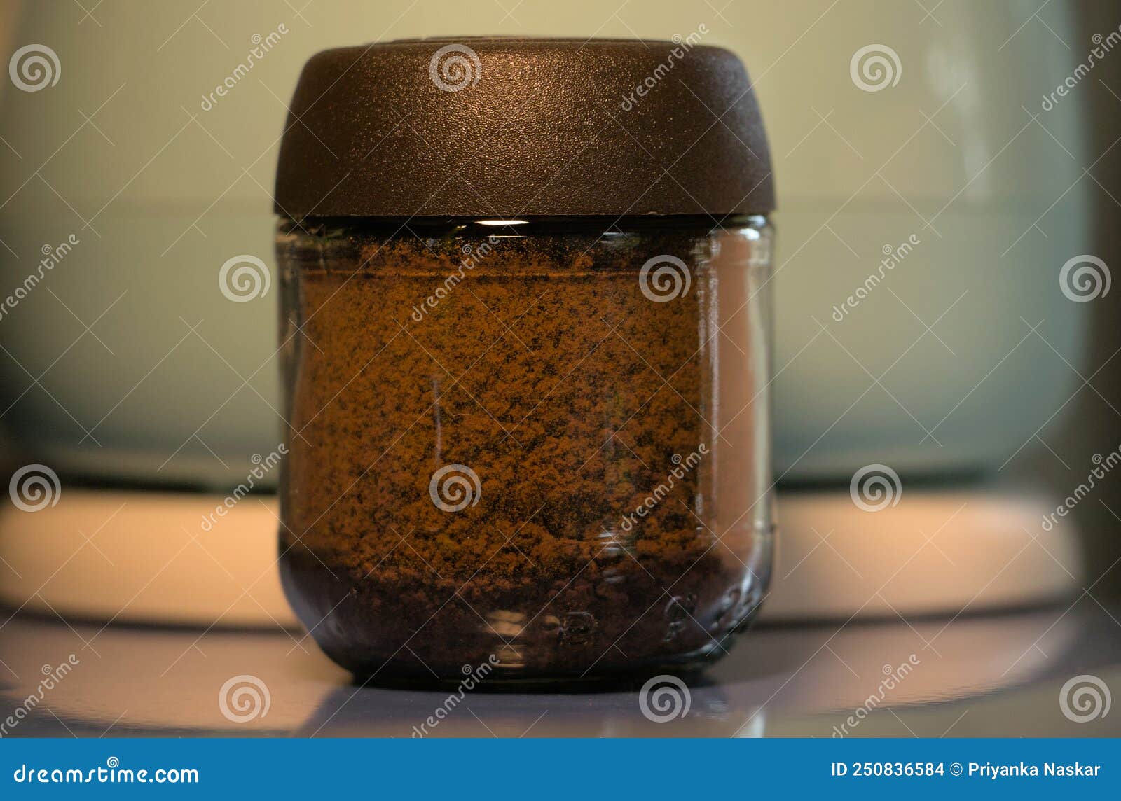 Instant Coffee or Dried Coffee Extract in a Glass Jar Stock Photo ...