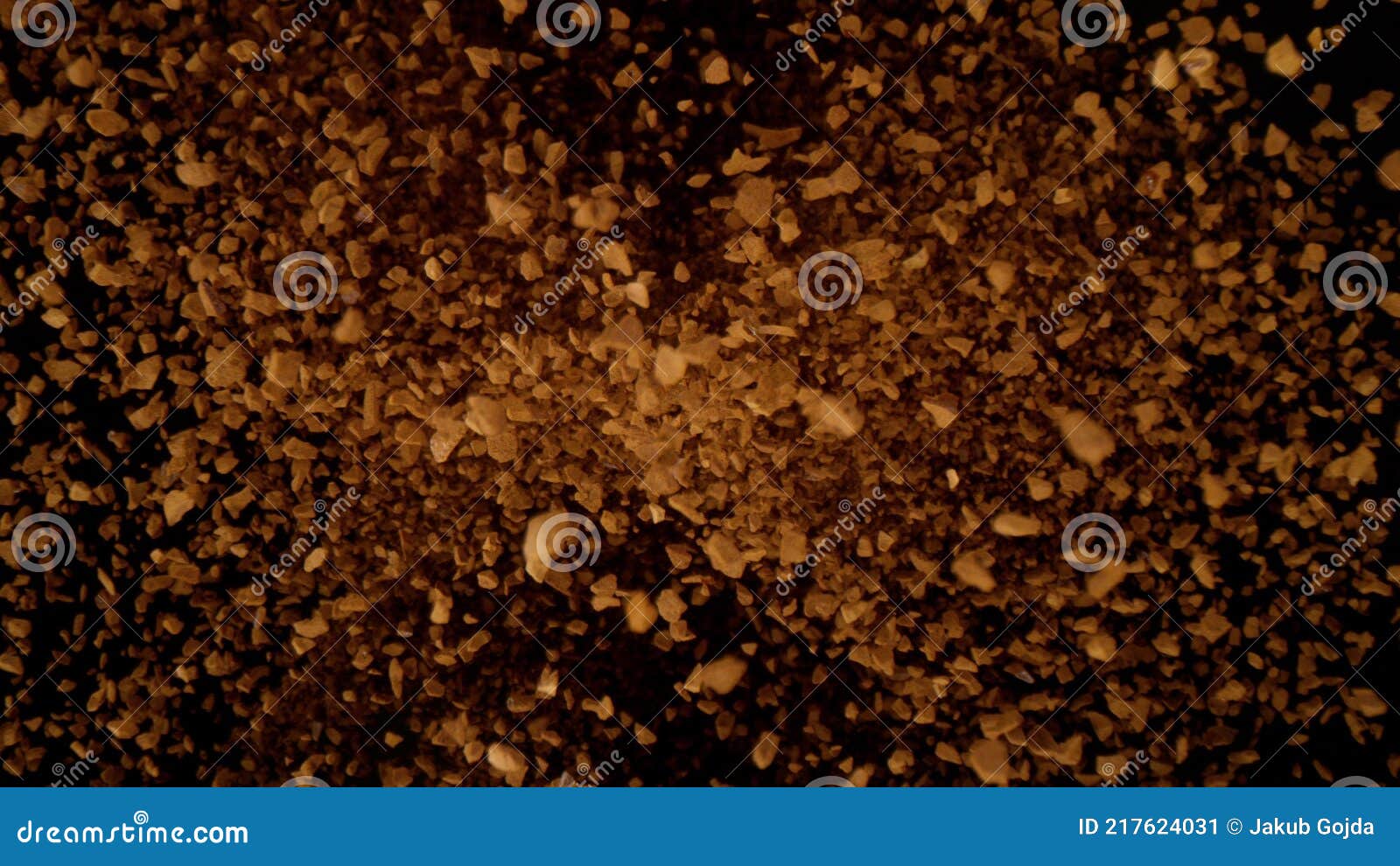 Instant Coffee Grains Explosion, Top View Stock Image - Image of ...