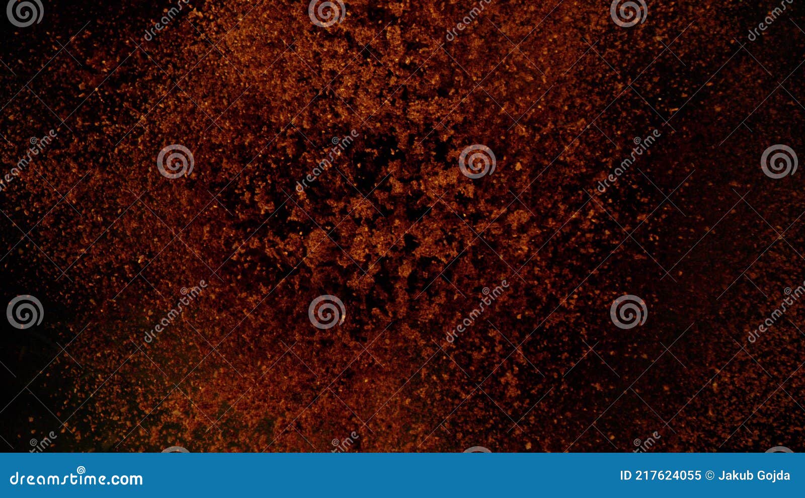 Instant Coffee Grains Explosion, Top View Stock Image - Image of dust ...