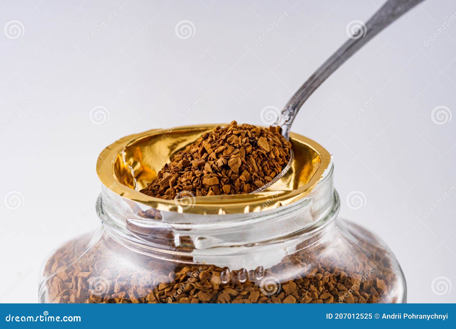 Instant Coffee Granules on a White Acrylic Background Stock Image ...