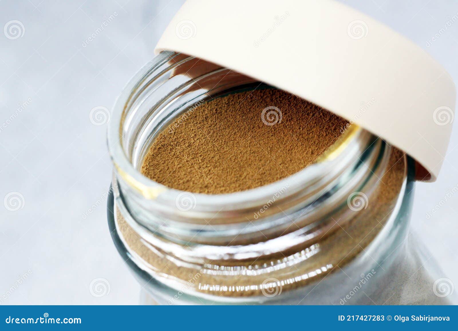 Instant coffee in a jar stock image. Image of mocha - 217427283