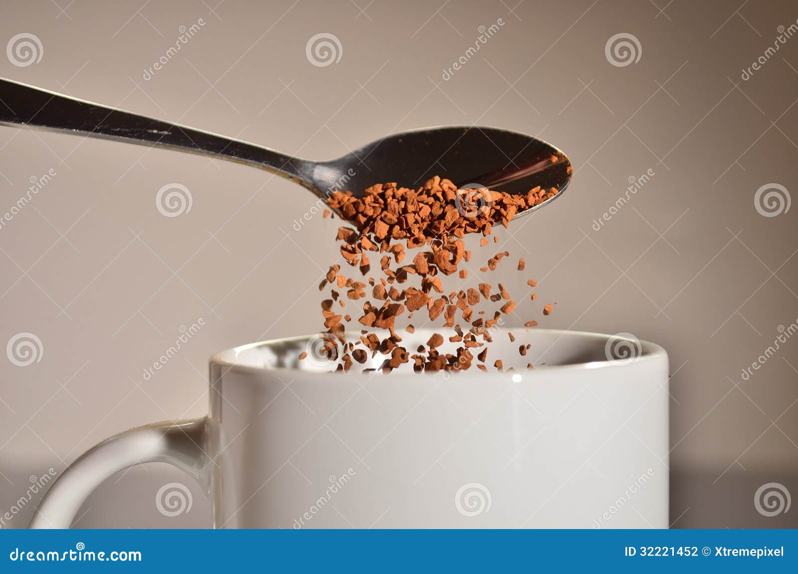 Instant coffee stock photo. Image of utensil, pouring - 32221452