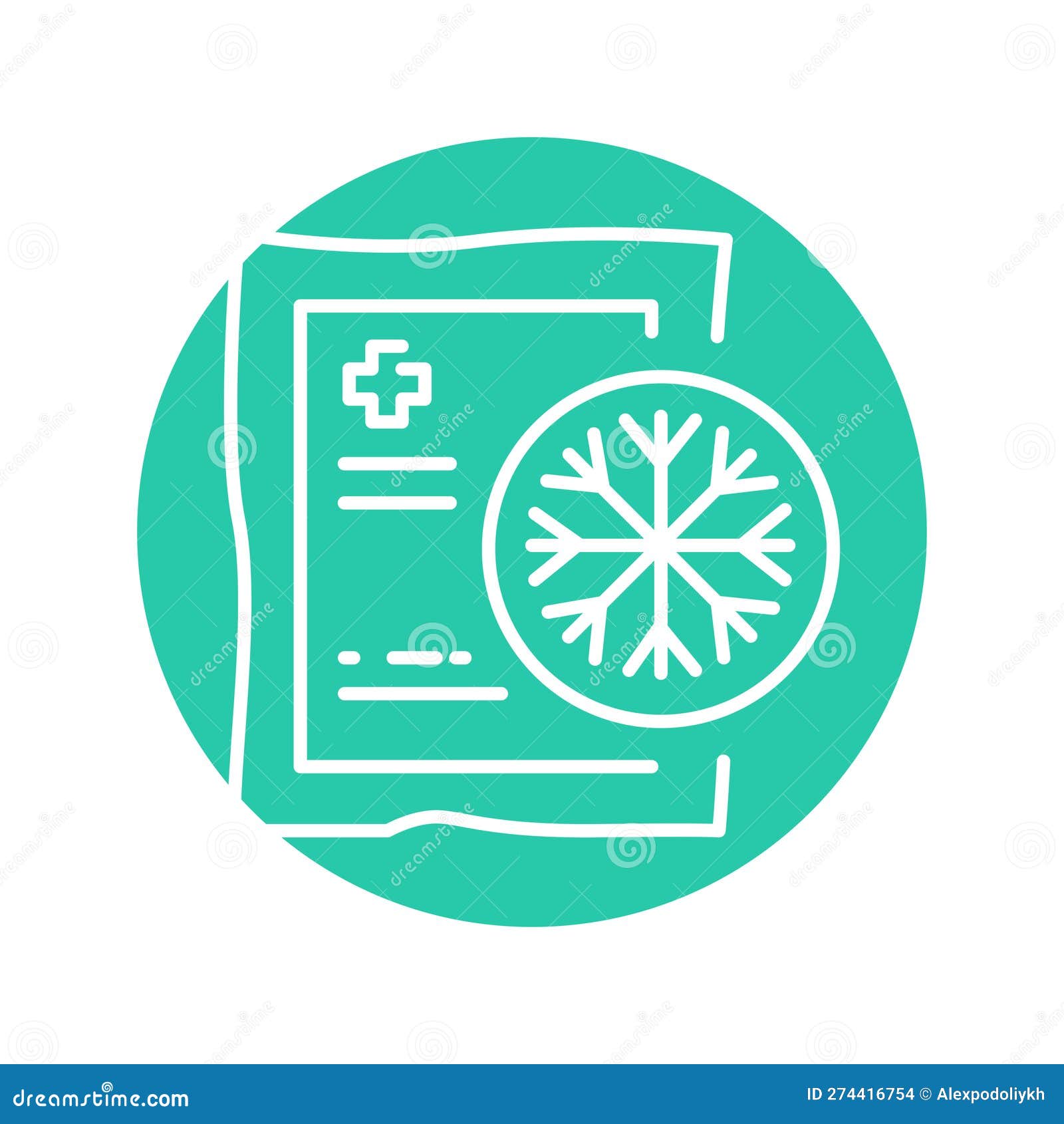 Instant Cold Compress Color Line Icon. First Aid Stock Vector ...