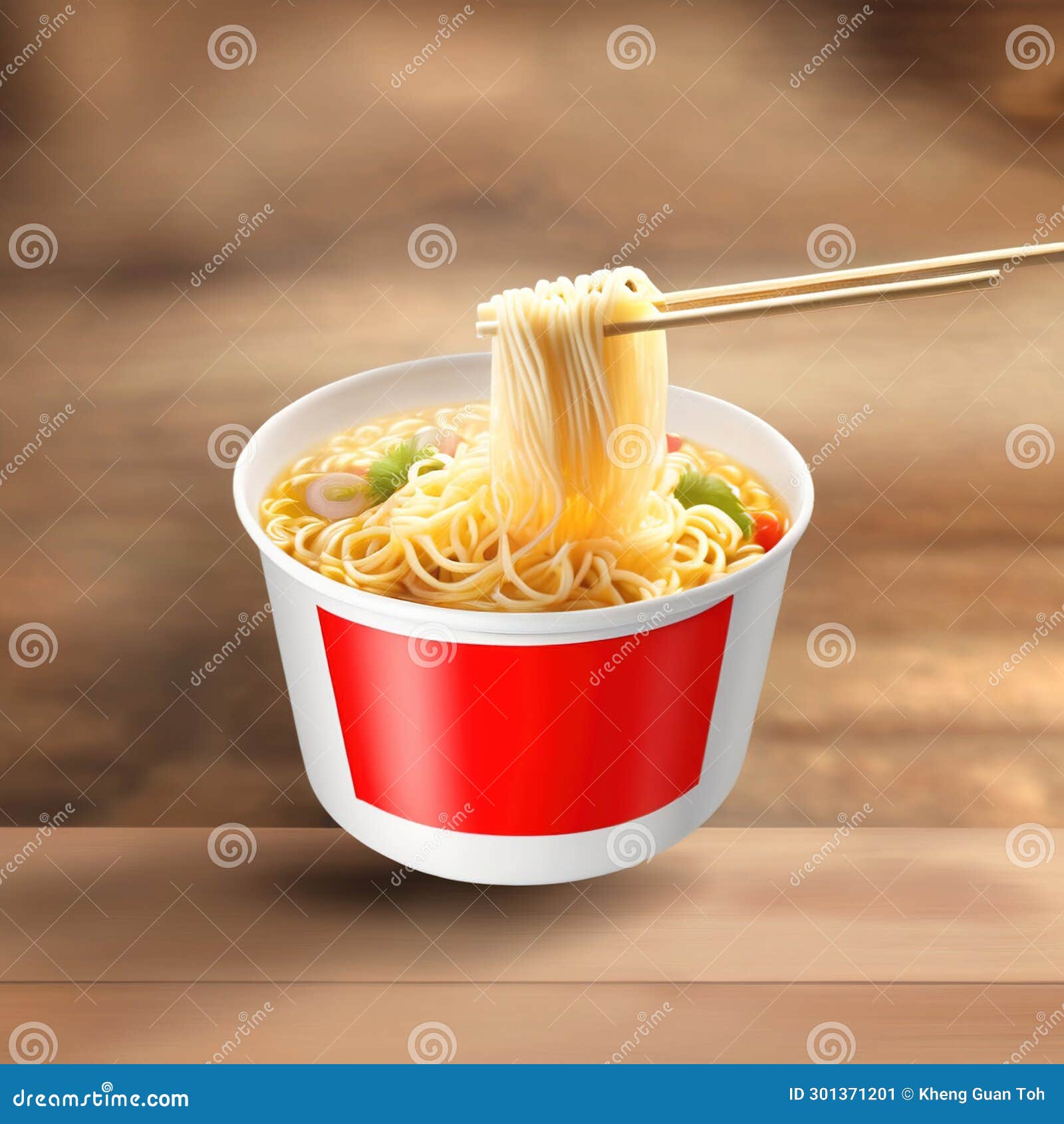 Instant Cup Noodles, Empty Blank Generic Product Packaging Mockup Stock ...