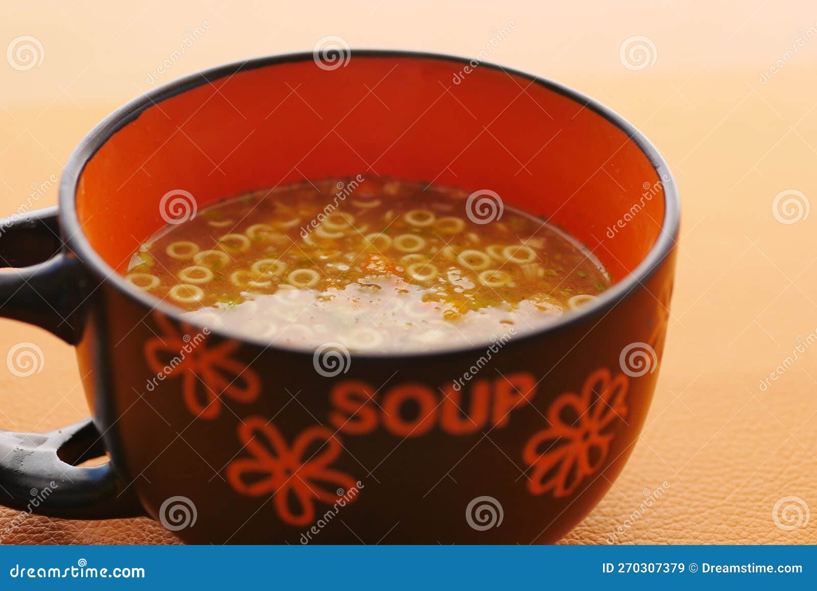 Instant Cup Soup in a Mug on Table Stock Image - Image of meal, noodle ...