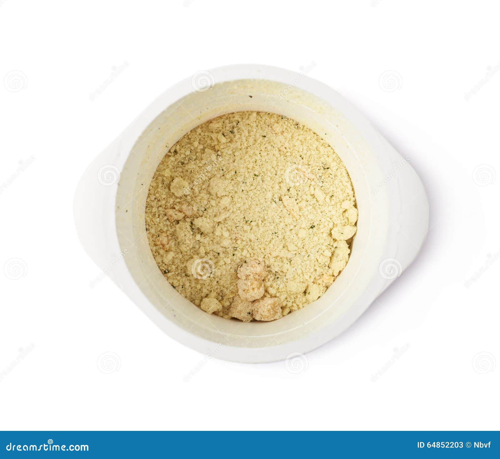 Instant Mashed Potato Powder Isolated, Potato Puree Flakes In A Plastic ...