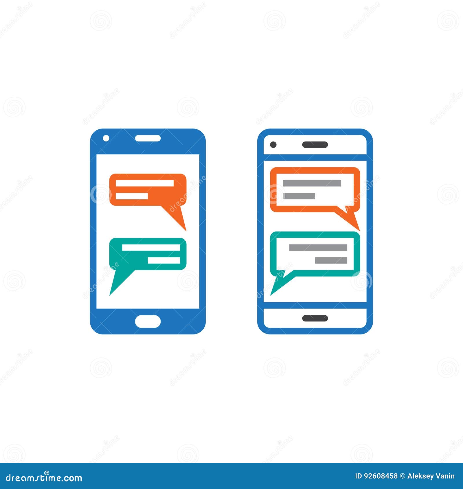 Instant Messaging Client for Smartphone Line Icon, Outline and S Stock ...