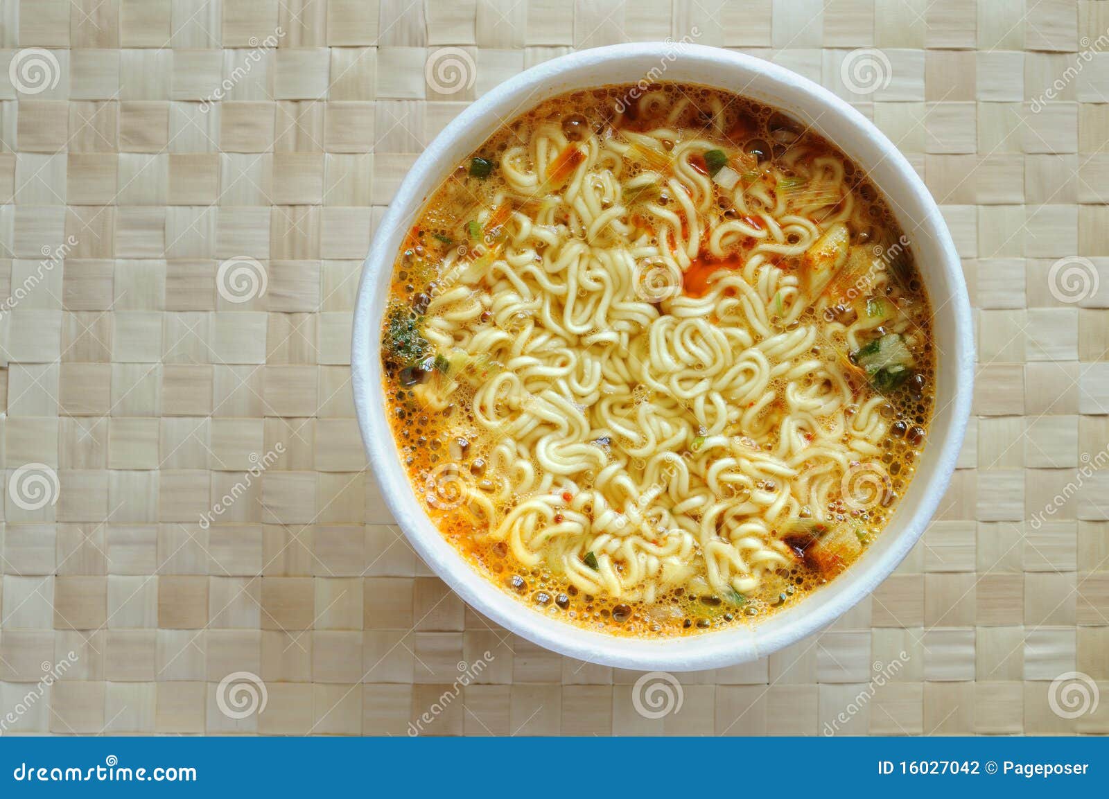Instant noodle stock photo. Image of bowl, noodle, foam - 16027042