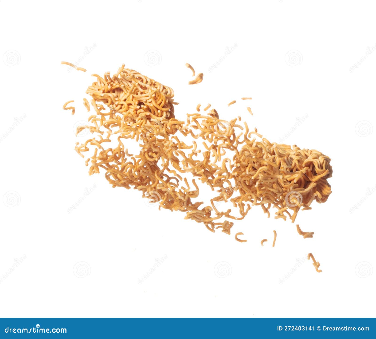 Instant Noodle Fly Explosion, Yellow Instant Noodle Float Explode ...