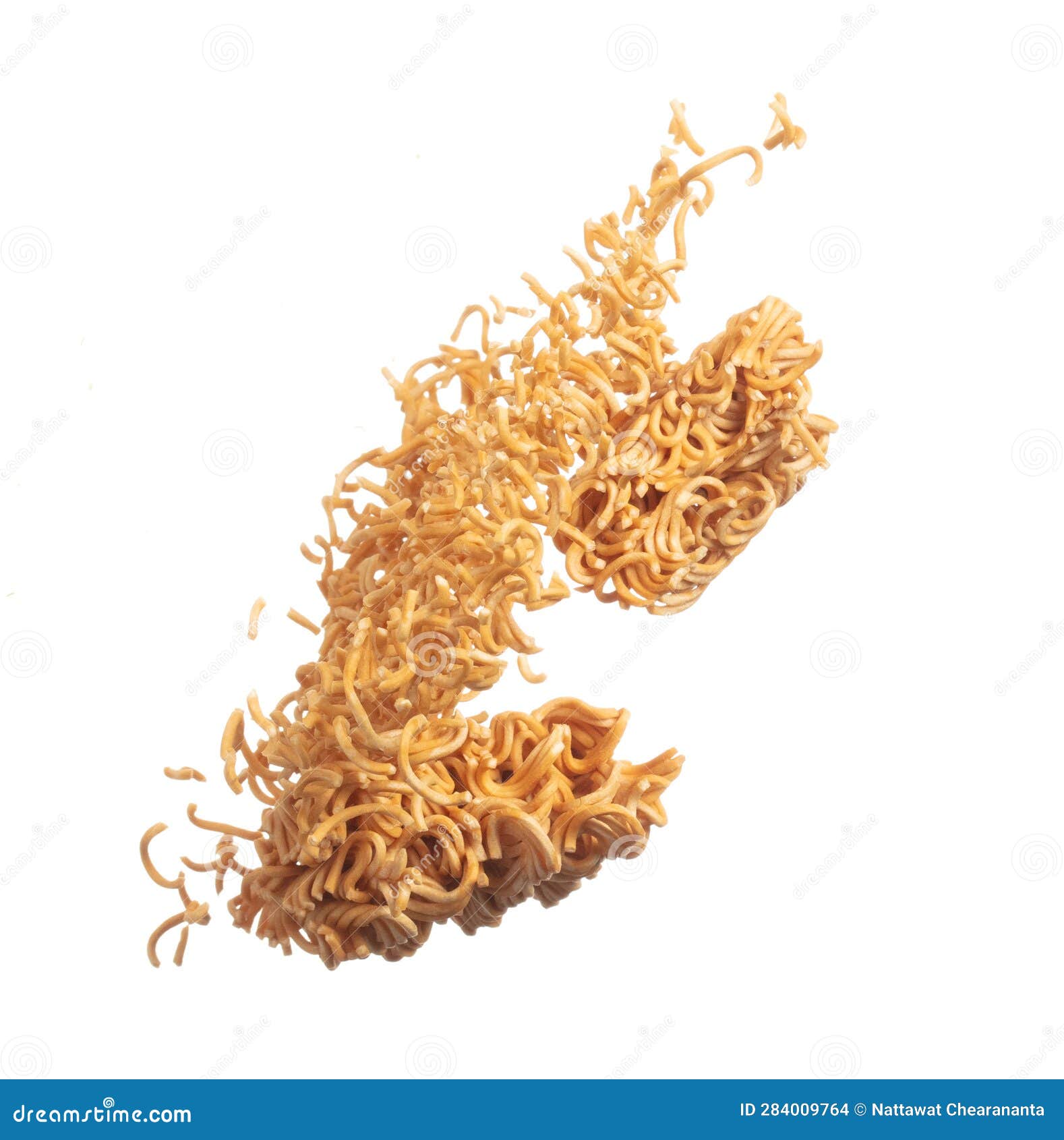 Instant Noodle Fly Explosion, Yellow Instant Noodle Float Explode ...