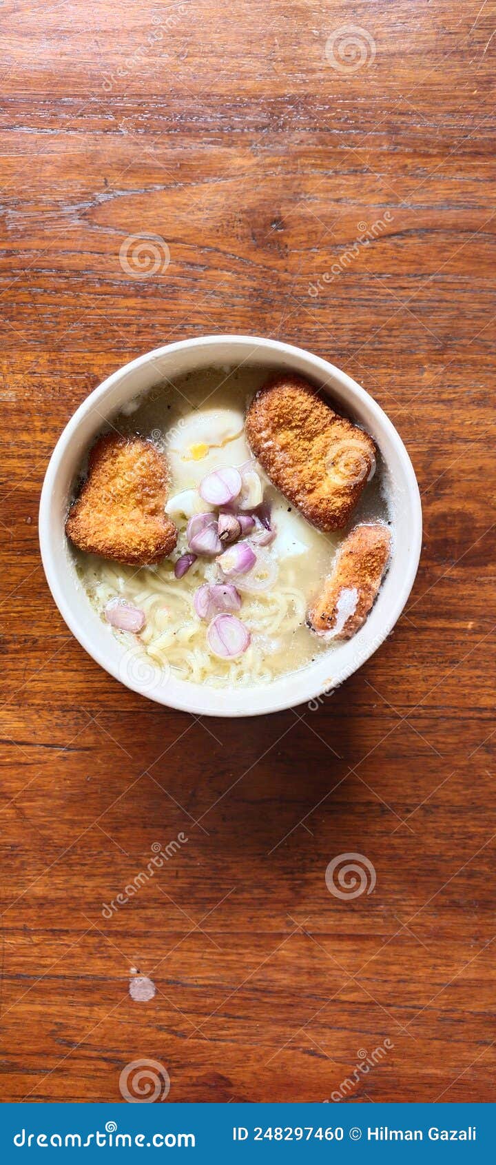 Instant Noodle with Nugget and Boil Egg Stock Photo - Image of instant ...