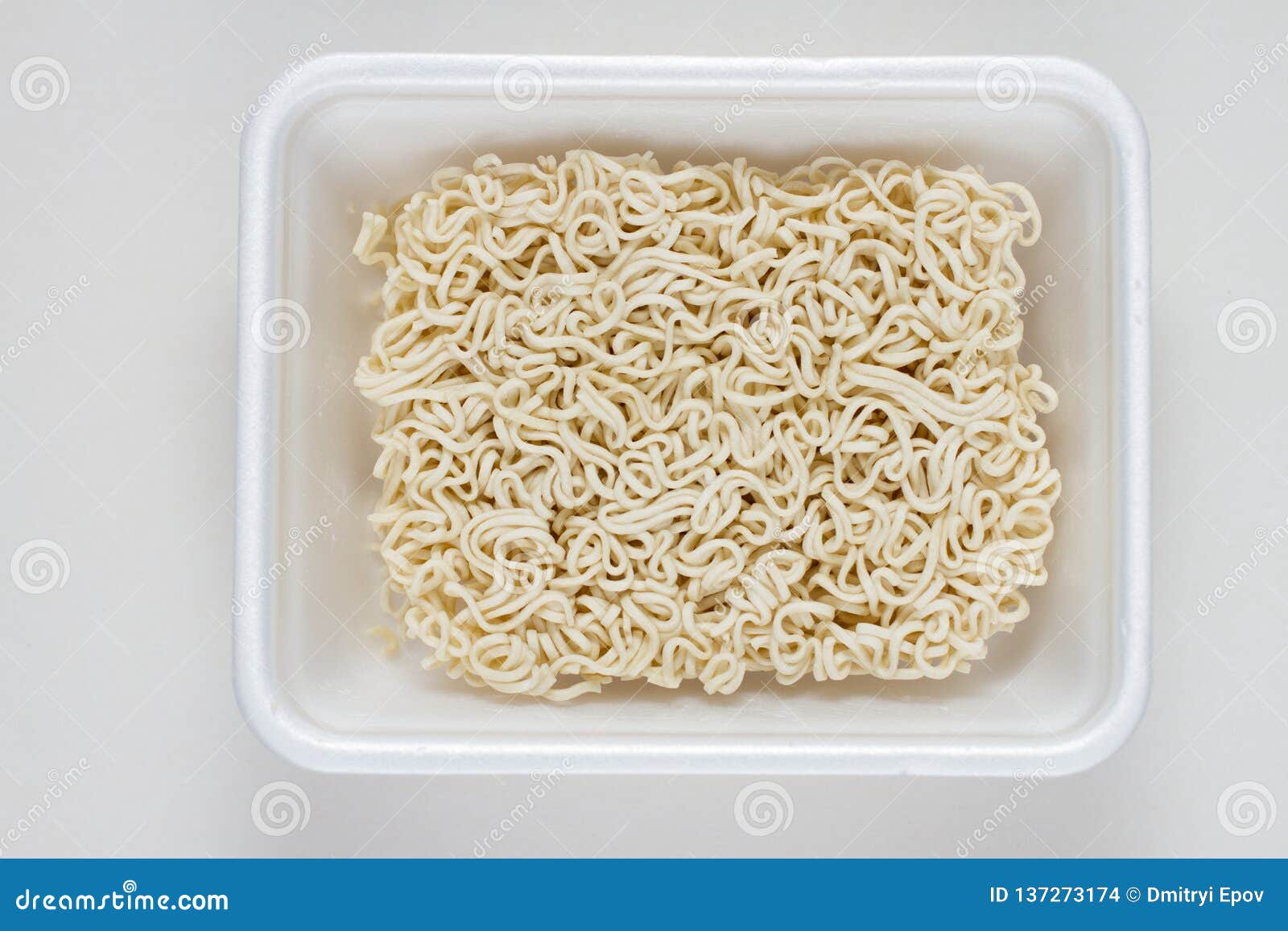 Instant Noodle in Plastic Container on White Background Stock Photo ...