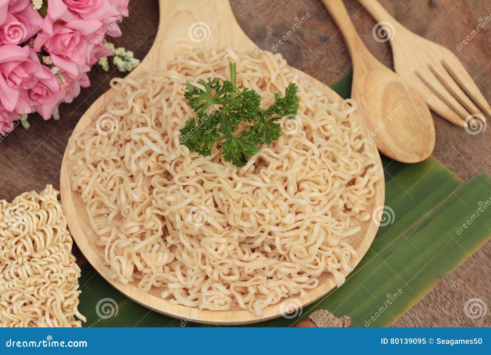 Instant Noodles at Blanched and Dry Instant Noodle. Stock Image - Image ...