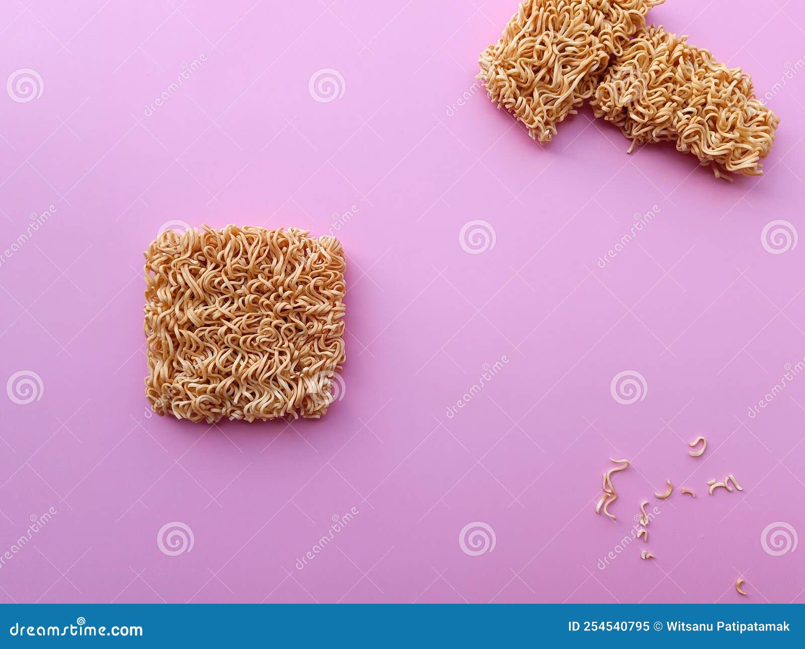 Instant Noodles on Pink Background Stock Image - Image of plain, violet ...