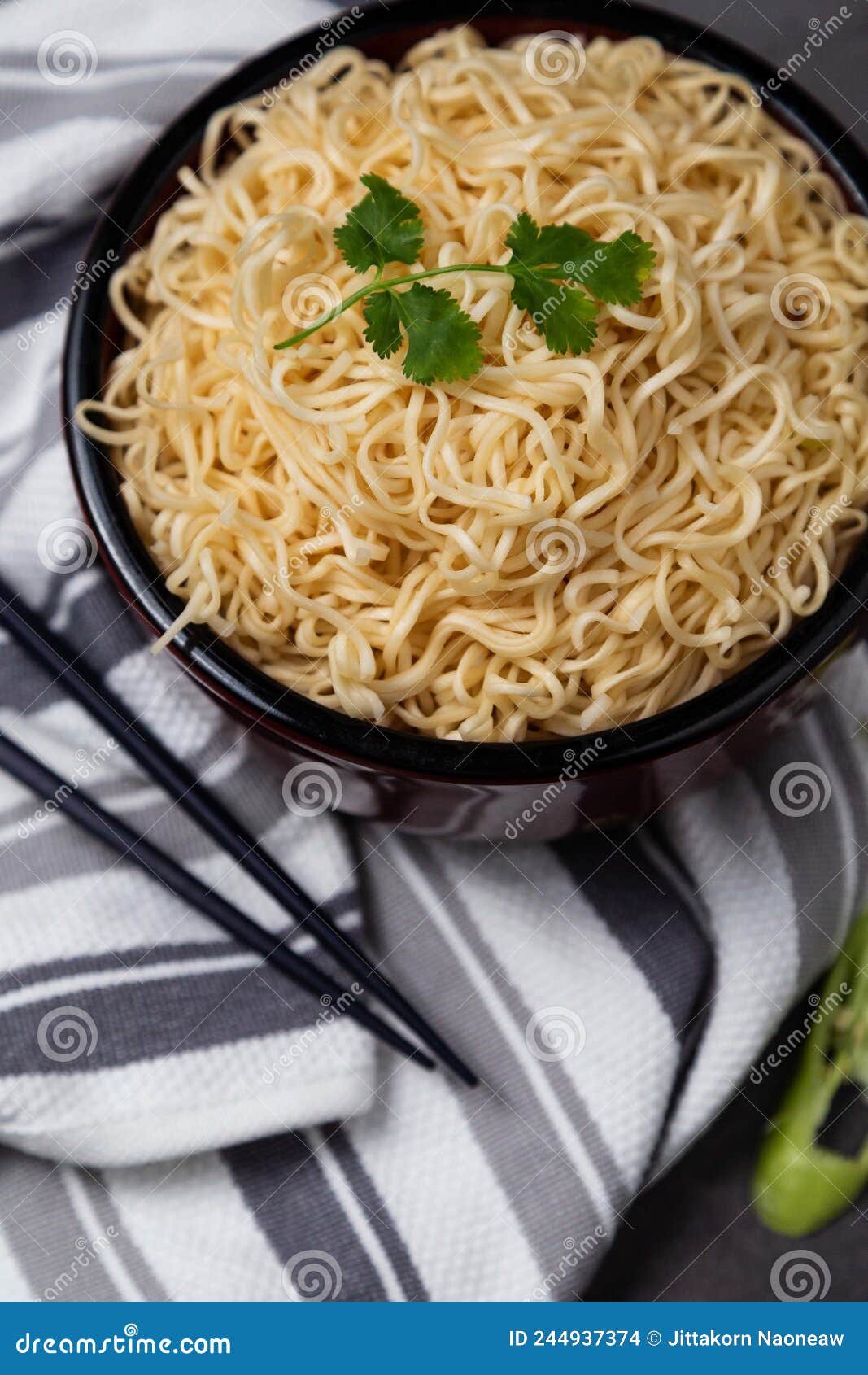 Instant Noodles are Ready To Serve on the Table Stock Photo - Image of ...