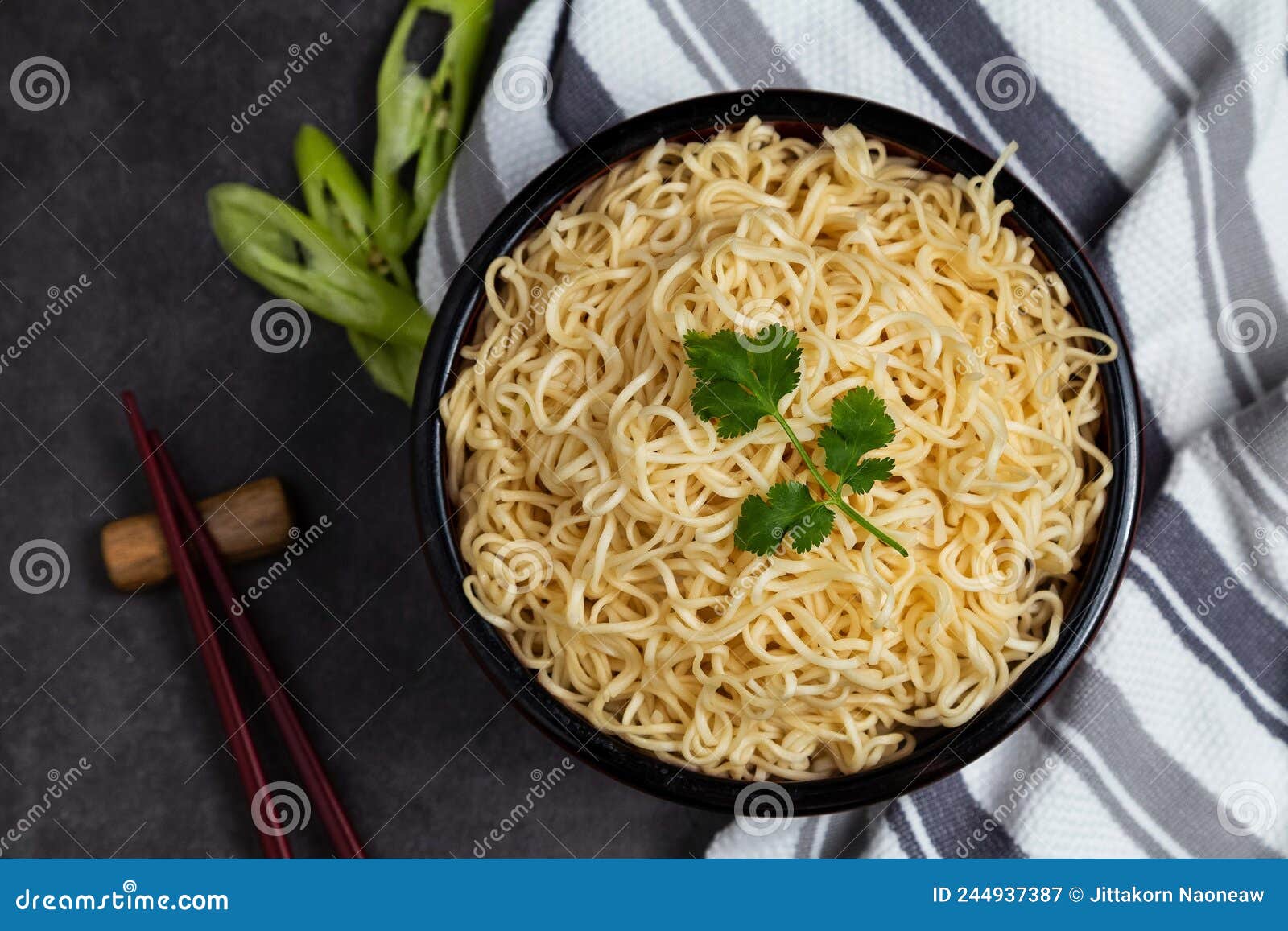 Instant Noodles are Ready To Serve on the Table Stock Image - Image of ...