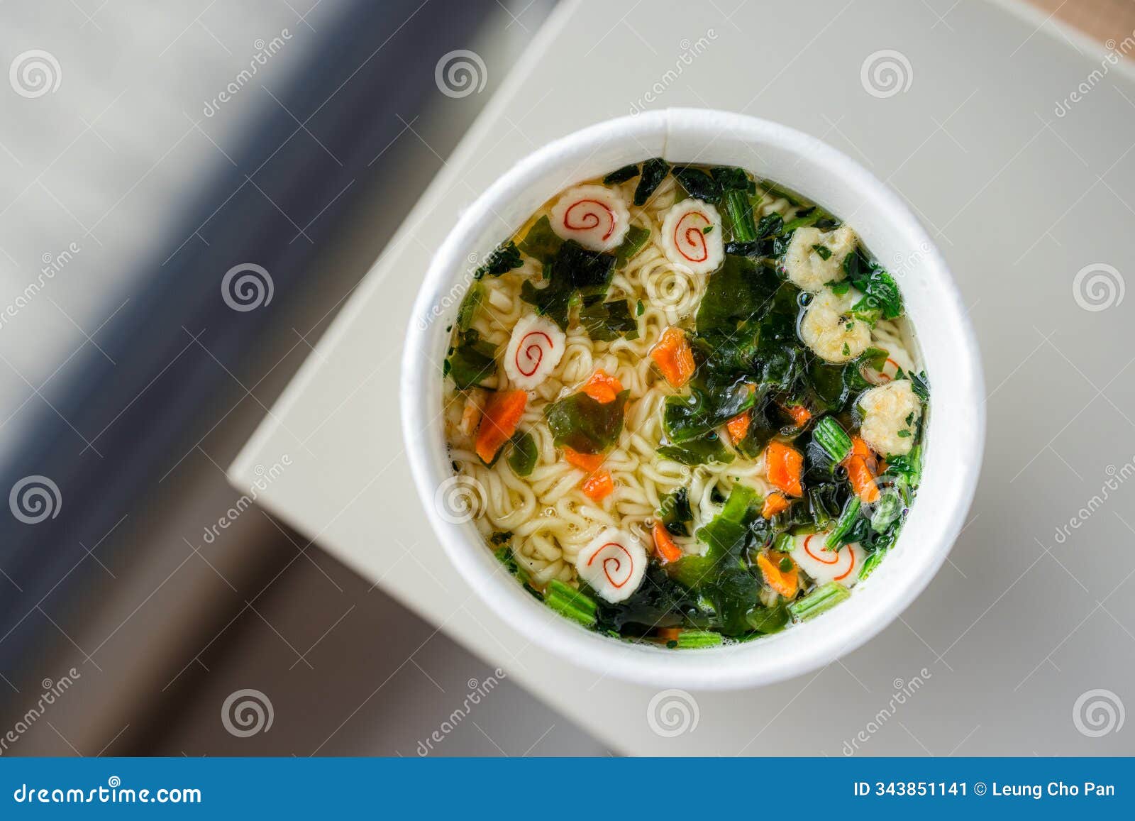 Instant Noodles at Work Desk Stock Image - Image of savory, asian ...