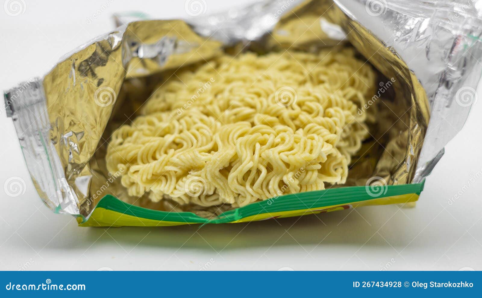 Instant Pasta in Package on White Background Stock Photo - Image of ...