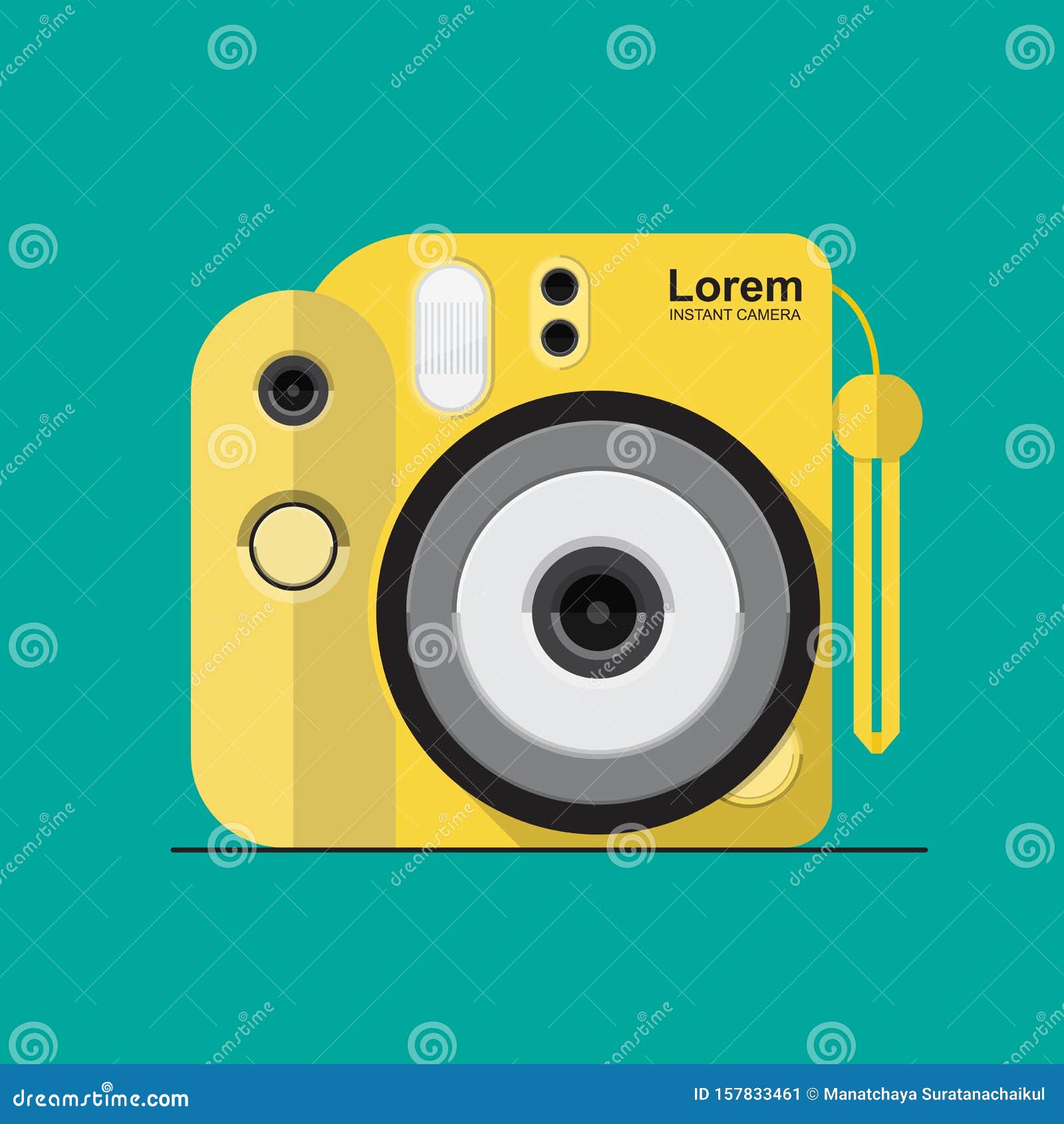 Instant photo camera . stock vector. Illustration of compact - 157833461