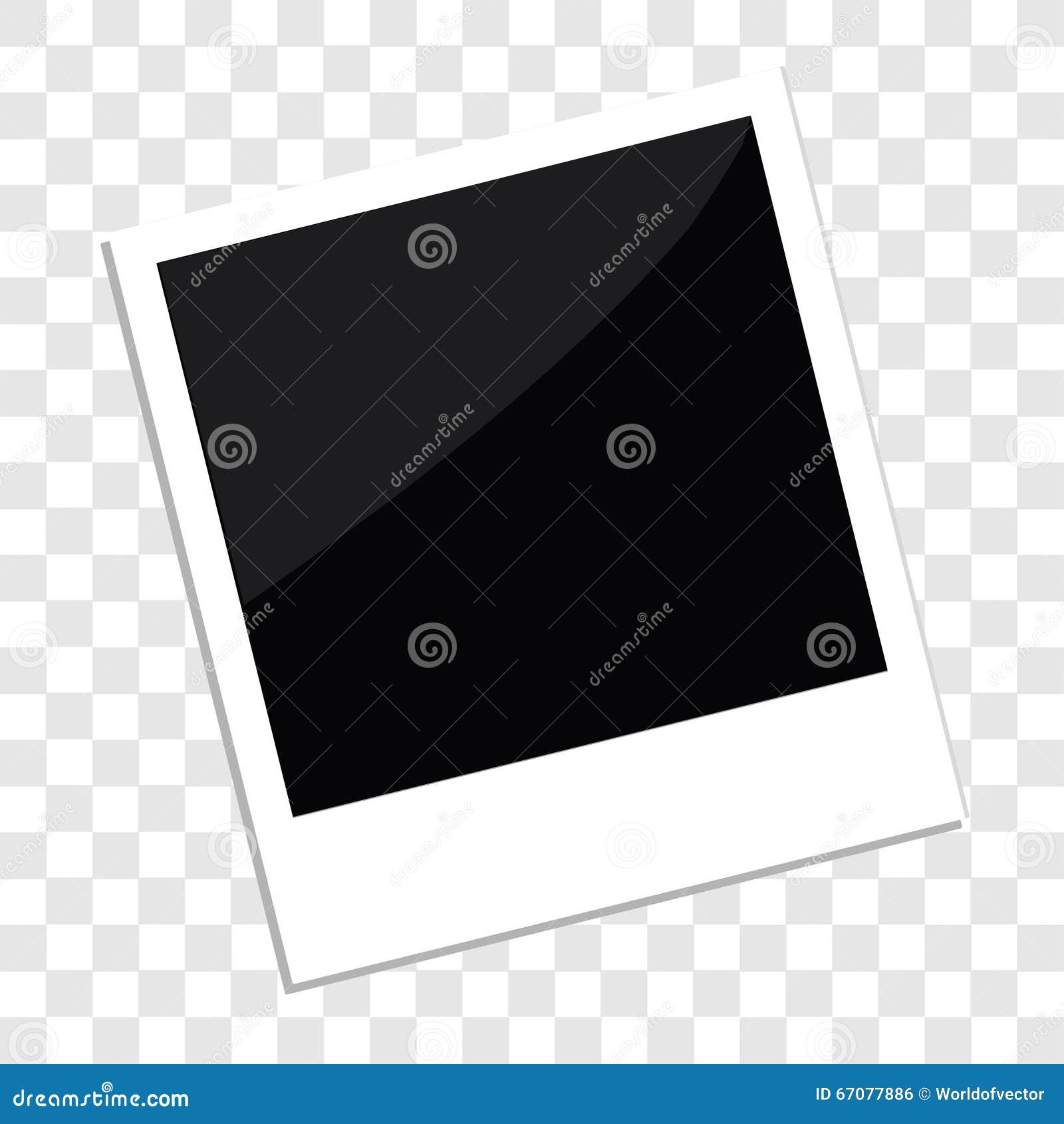 Instant Photo in Flat Design Style Template Transparent Background ...