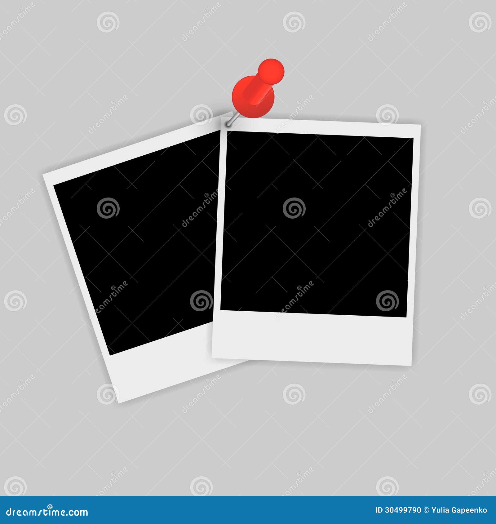 Instant Photo with Pin Vector Illustration Stock Vector - Illustration ...