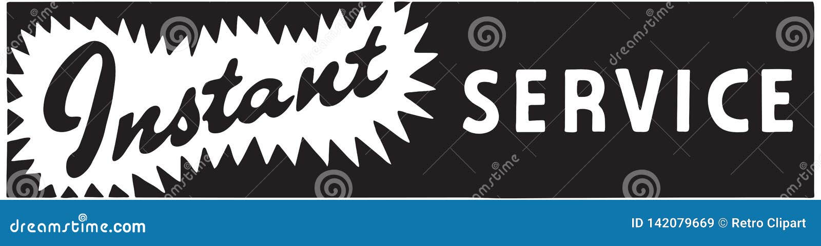 Instant Service stock illustration. Illustration of classic - 142079669